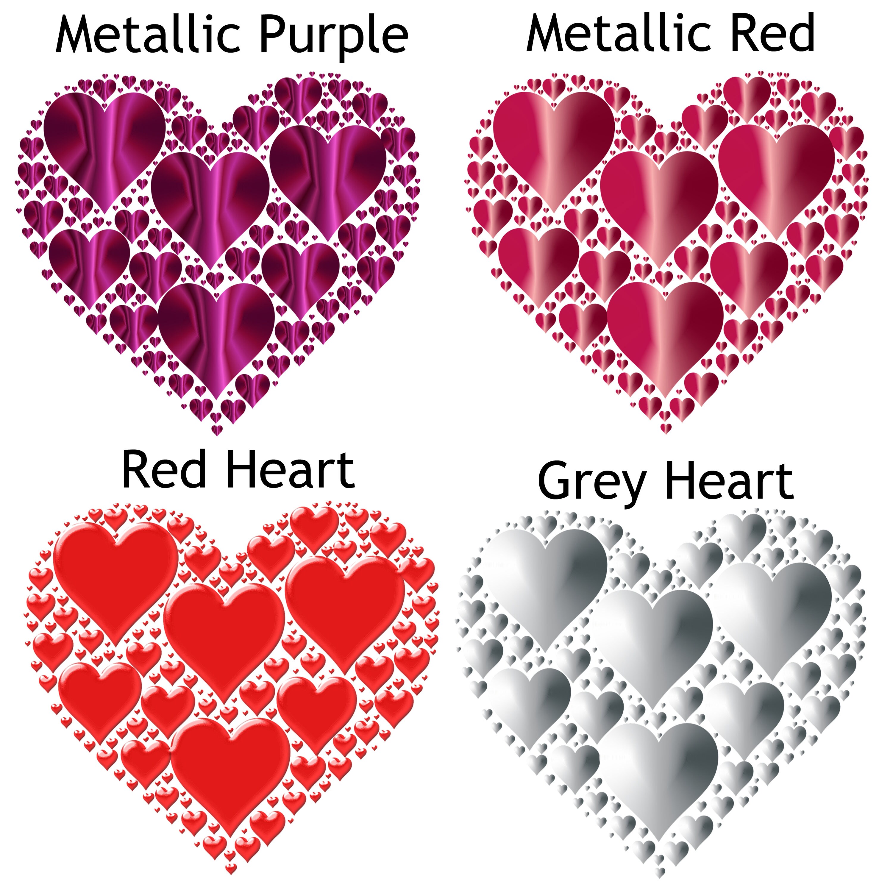 Clipart, Digital Stamps, Heart Stamps, Digi Stamps Hearts, Commercial ...