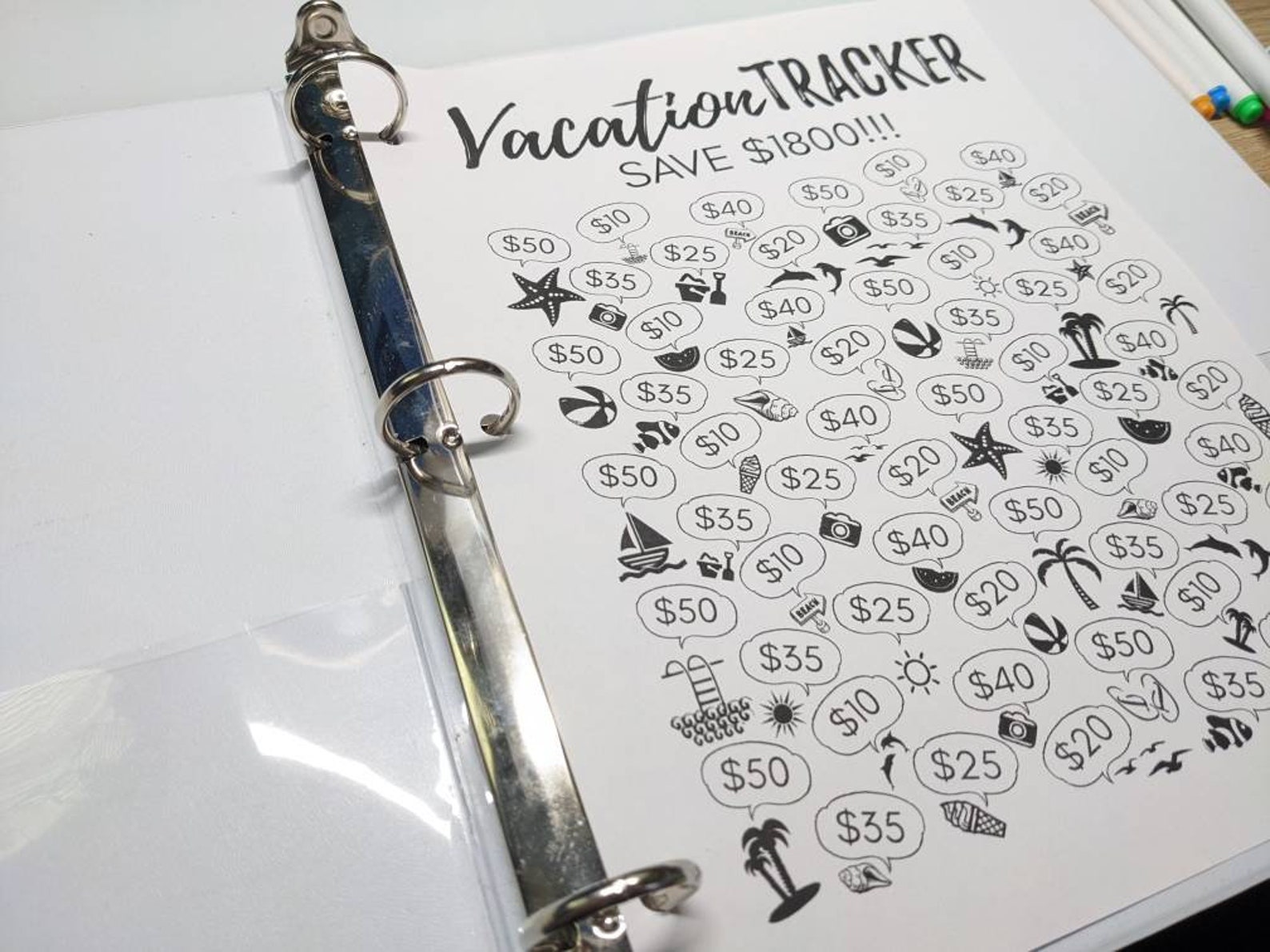 Printable Vacation Savings Tracker: Summer Funds Challenge (digital ...