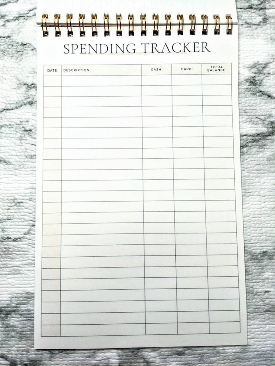 Wire Bound Spending Tracker Booklet for Logging Expenses, Vintage ...