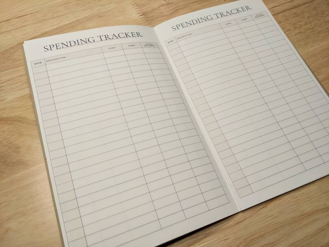 Spending Tracker Booklet for Logging Expenses, Plant Stationary Logbook ...