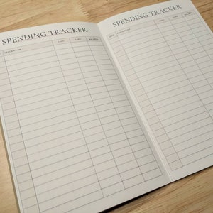 Spending Tracker Booklet for Logging Expenses Greenery Plant Stationary ...