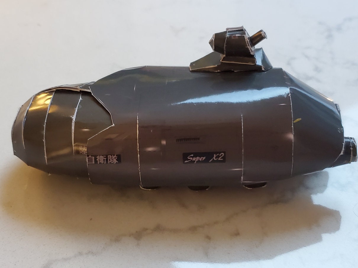 Super X2 DIY Papercraft Gunship Model With Opening Fire - Etsy