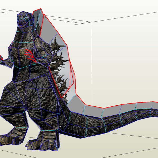 Godzilla Diy Papercraft - Etsy