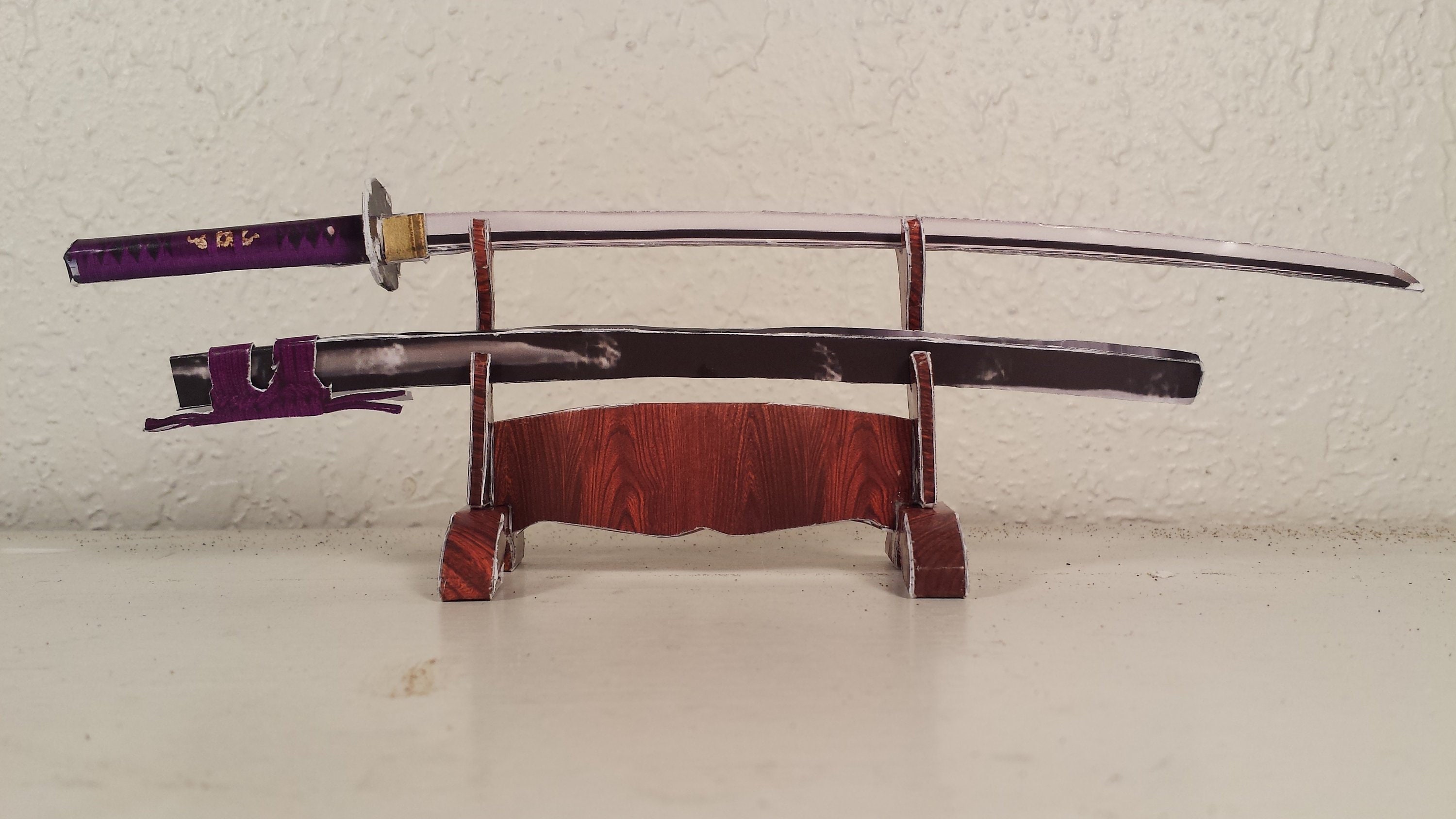 Papercraft Katana DIY Black Dragon Amethyst Katana - Etsy