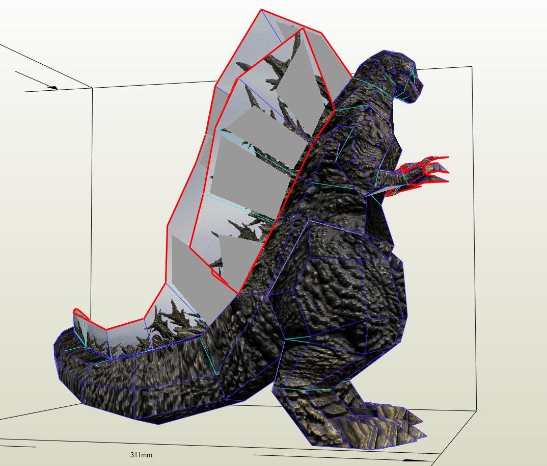 Modelo de manualidades en papel DIY Godzilla 2023 - Etsy México