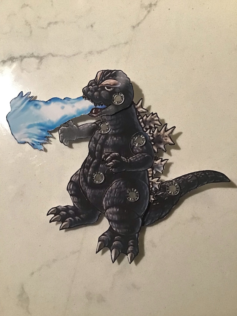 Godzilla 1964 Articulated Paper Doll DIY Very Easy to Make - Etsy