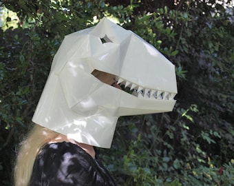 Kids Raptor Dinosaur Mask, Template in PDF, Paper Mask, Mascara Para ...