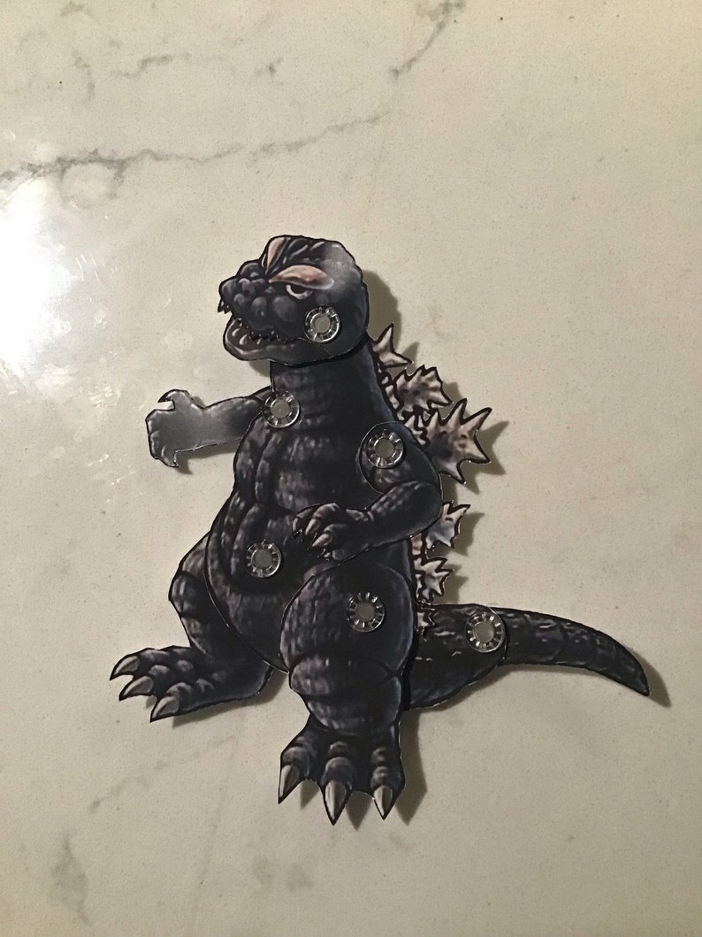 Godzilla 1964 Articulated Paper Doll DIY Very Easy to Make - Etsy