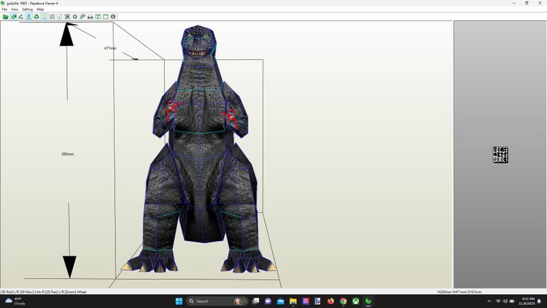 Godzilla 1985 DIY Papercraft Model - Etsy