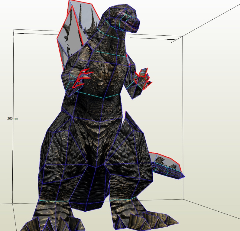 Modelo de manualidades en papel DIY Godzilla 2023 - Etsy México