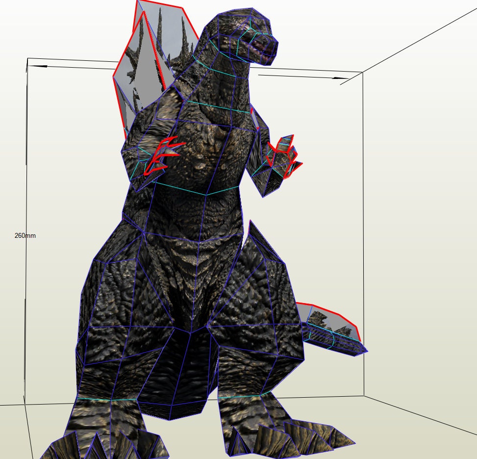 Modelo de manualidades en papel DIY Godzilla 2023 - Etsy México