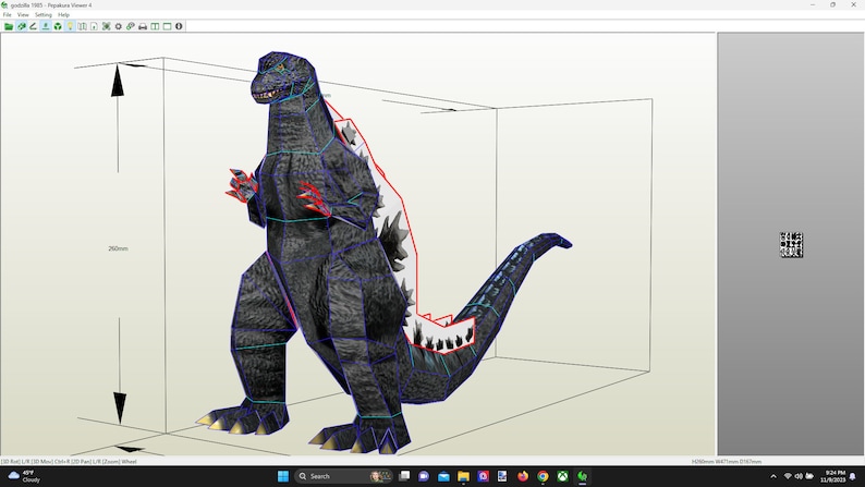 Godzilla 1985 DIY Papercraft Model - Etsy