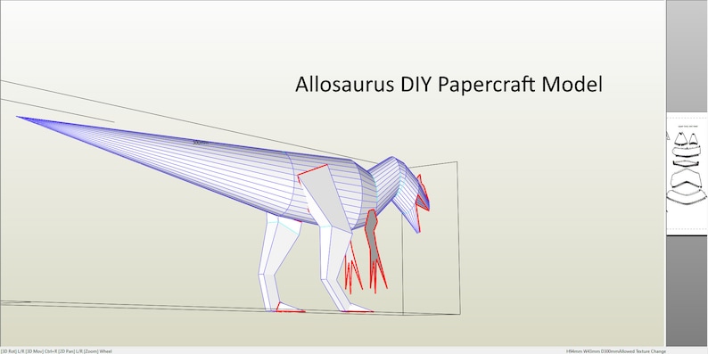 Allosaurus DIY Papercraft Model - Etsy