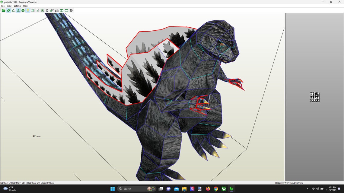 Godzilla 1985 DIY Papercraft Model - Etsy