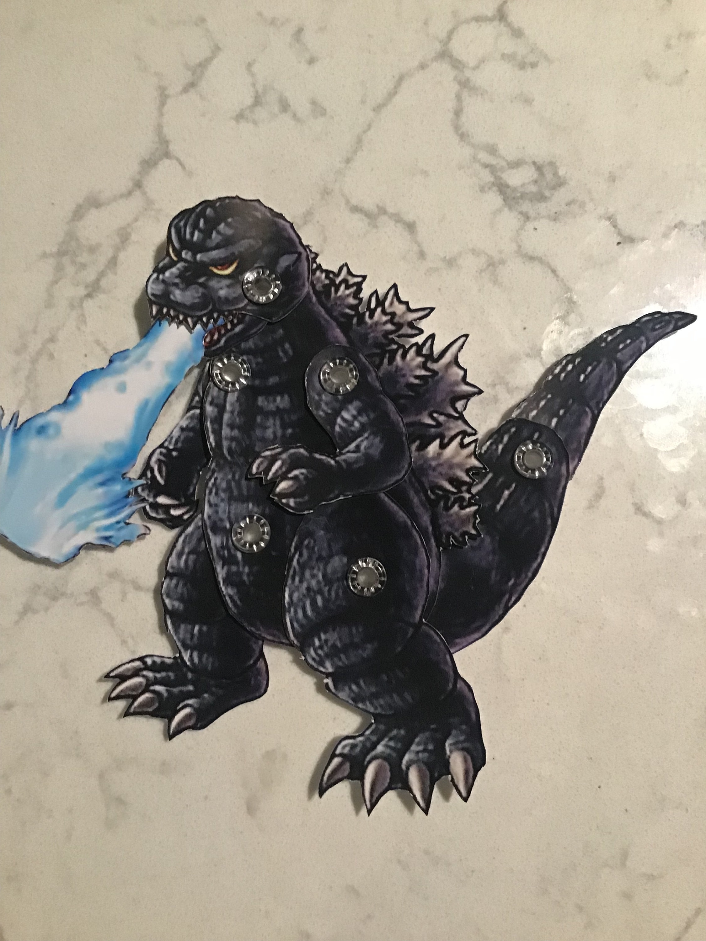 Godzilla 1984 Articulated Paper Doll DIY Very Easy to Make (Download ...