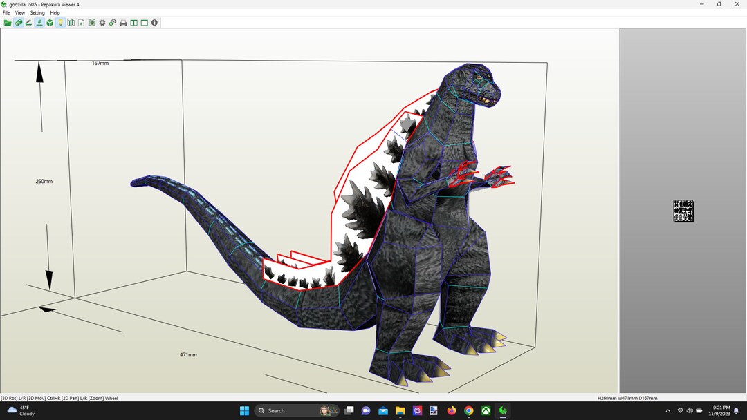Godzilla 1985 DIY Papercraft Model - Etsy