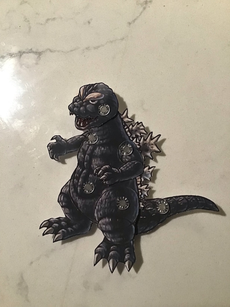 Godzilla 1964 Articulated Paper Doll DIY Very Easy to Make - Etsy