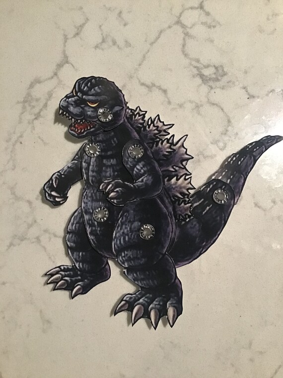 Godzilla 1984 Articulated Paper Doll DIY Very Easy to Make - Etsy