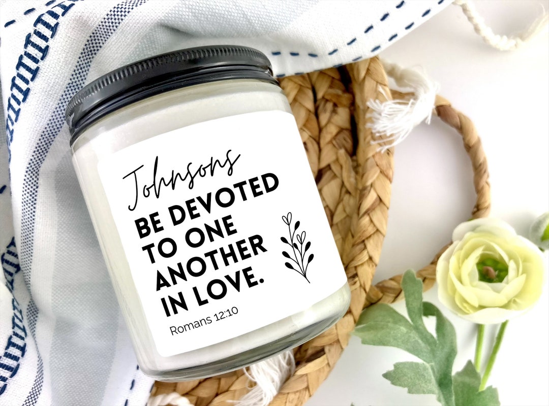 Be Devoted to One Another in Love Soy Candle 8oz Romans 12:10 ...