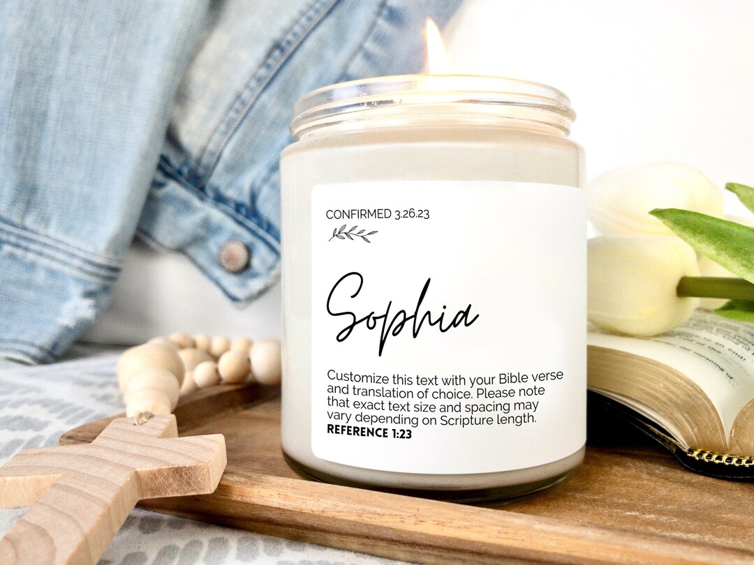 Custom Confirmation Candle Soy 8 Oz Confirmation Gift for - Etsy