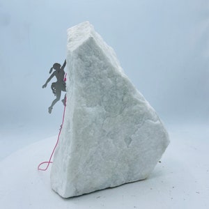 Custom Rock Climbing Gift, Tabletop/mantel Decor, Stone and Steel ...