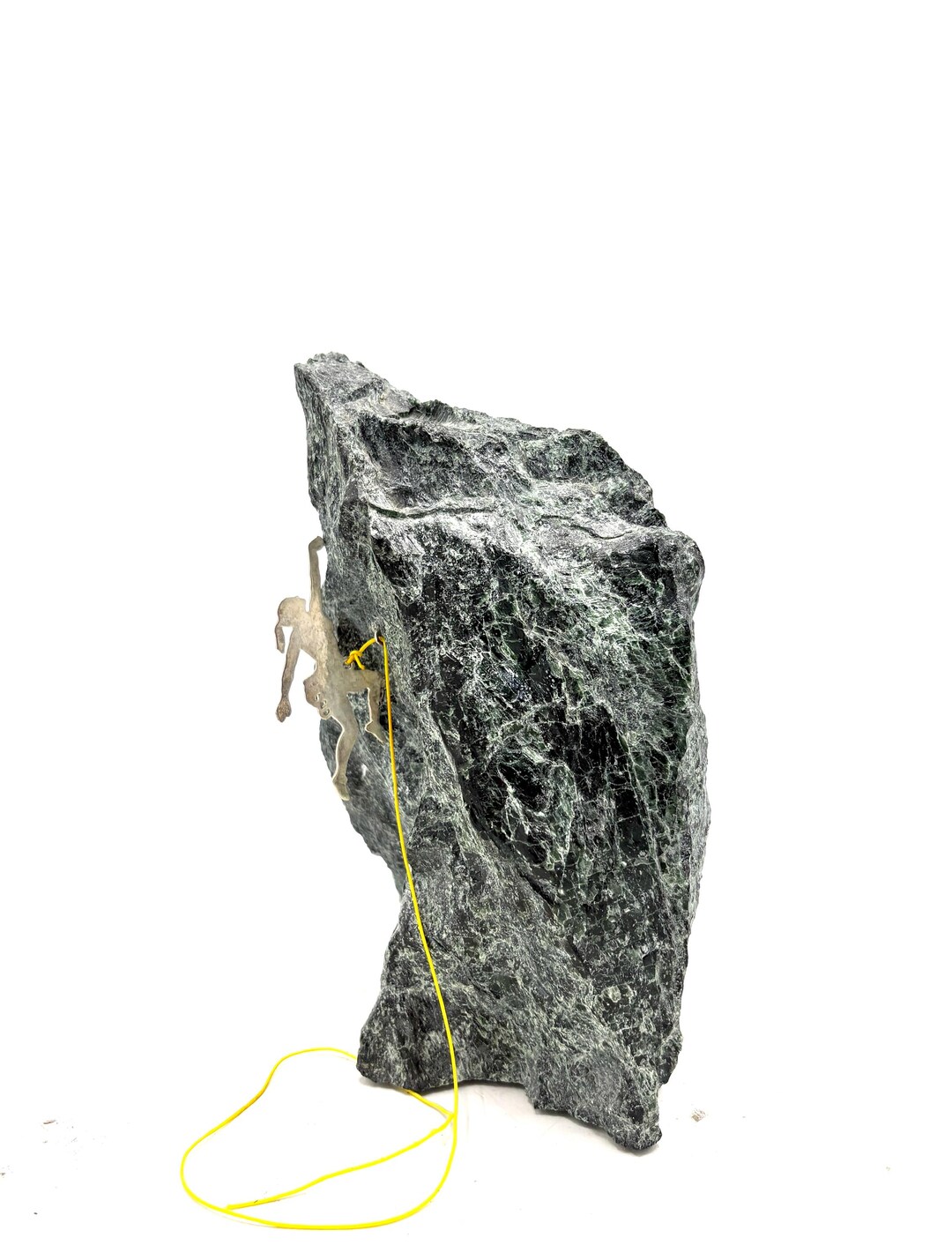 Sterling Silver Rock Climber Sculpture: Serpentine Stone Base - Etsy