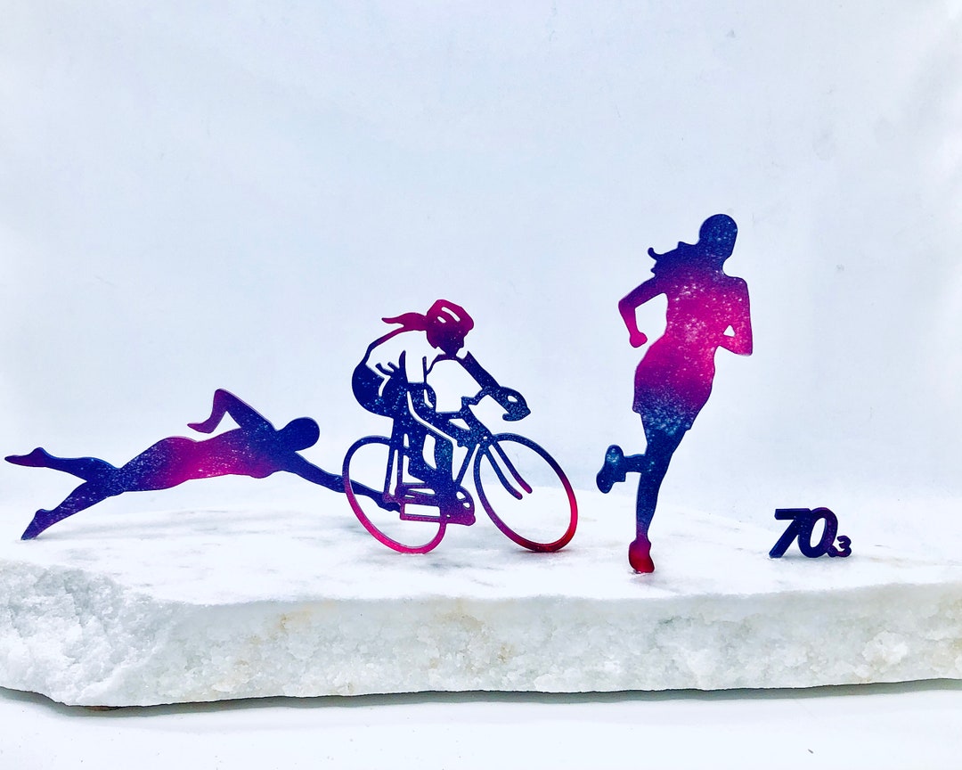 Triathlon Sculpture, Unique Gift for Her, Table Top Decor, Home /office ...