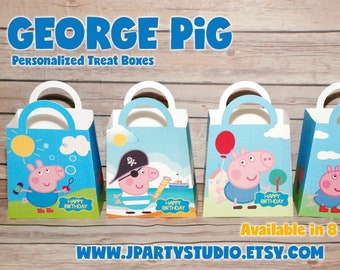 Peppa pig favor box | Etsy