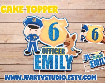 Police Cake Topper Birthday - Etsy
