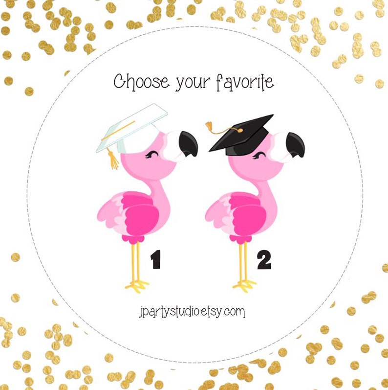 grad flamingo cake topper high school Grad cake topper graduation cake ...