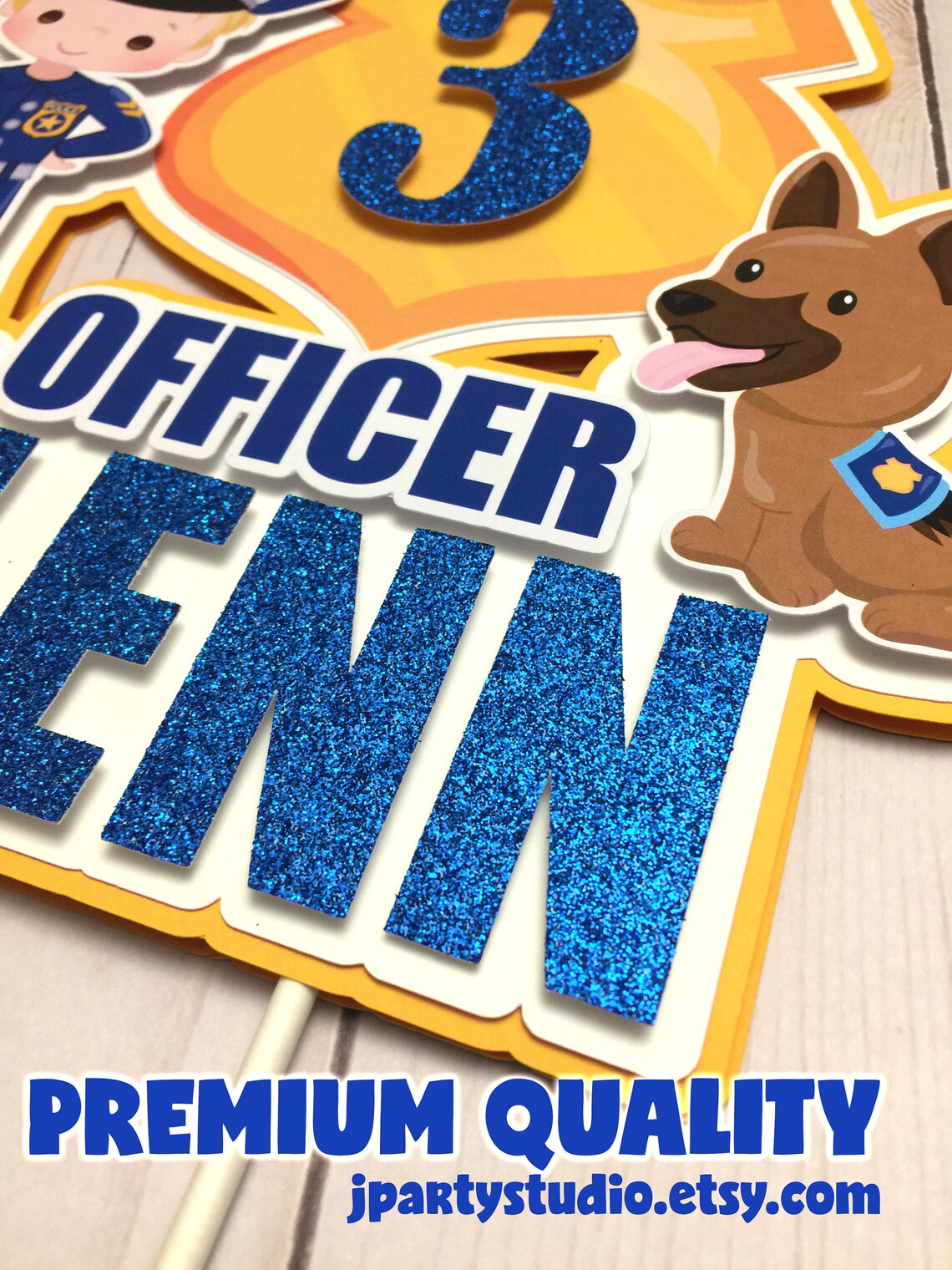 Police cake topper Cop cake topper Police party theme | Etsy