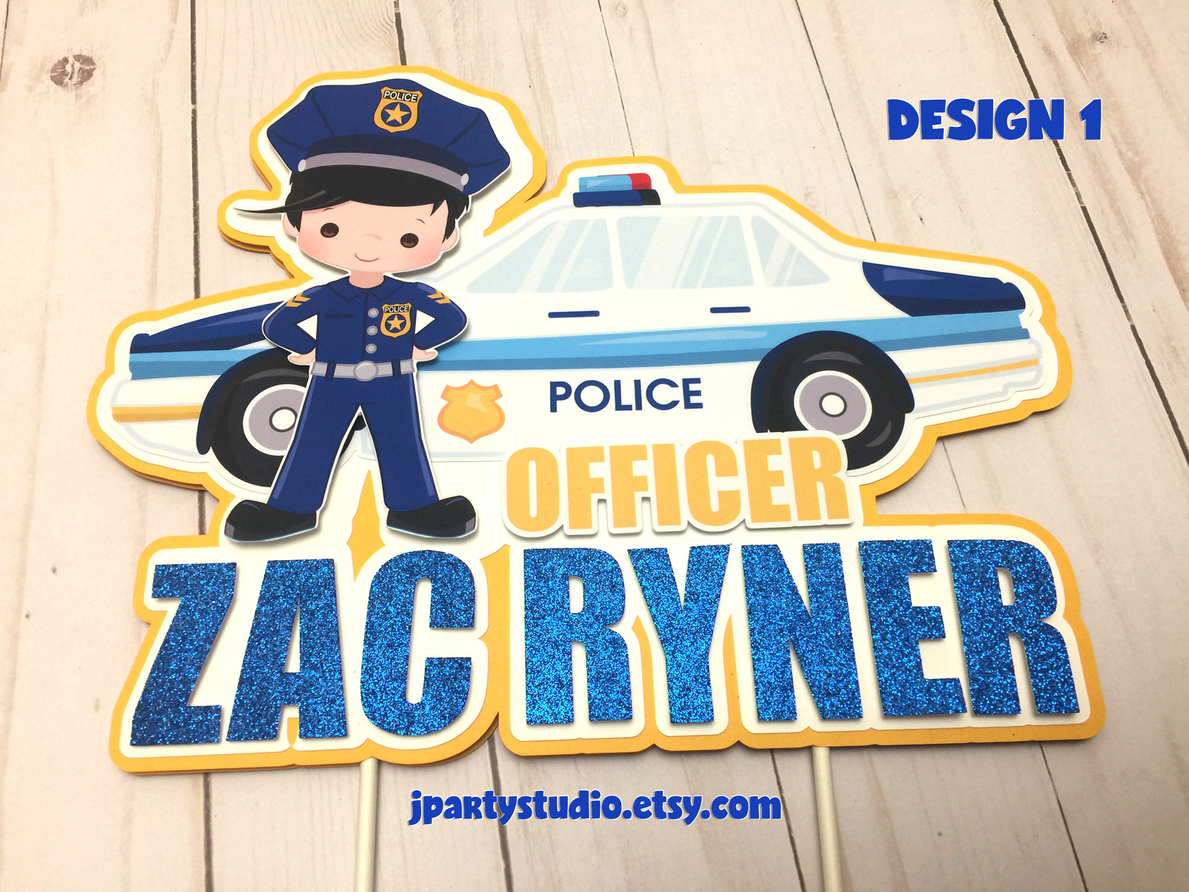 Police cake topper Cop cake topper Police party theme | Etsy