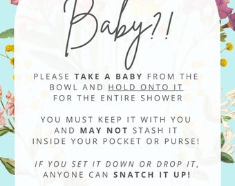 Who's Watching the Baby| Baby Shower Game | Shower Activity | DIGITAL ...