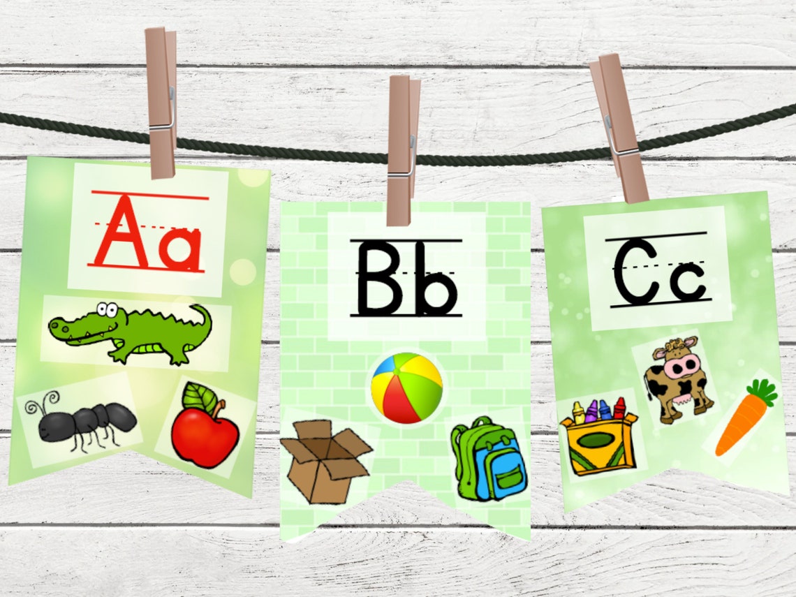 ABC Classroom Banners | Phonics Posters | Kindergarten | Primary Grades ...
