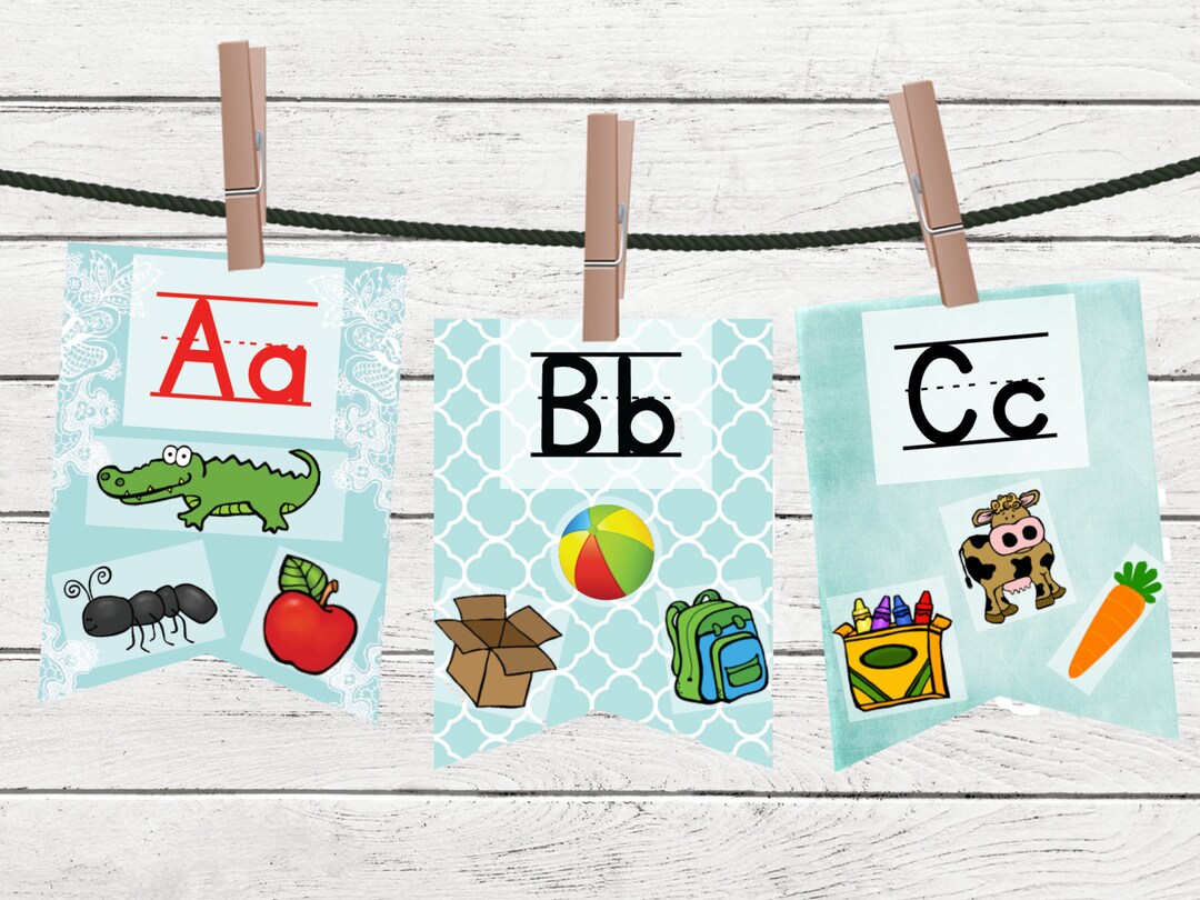 ABC Classroom Banners | Phonics Posters | Kindergarten | Primary Grades ...