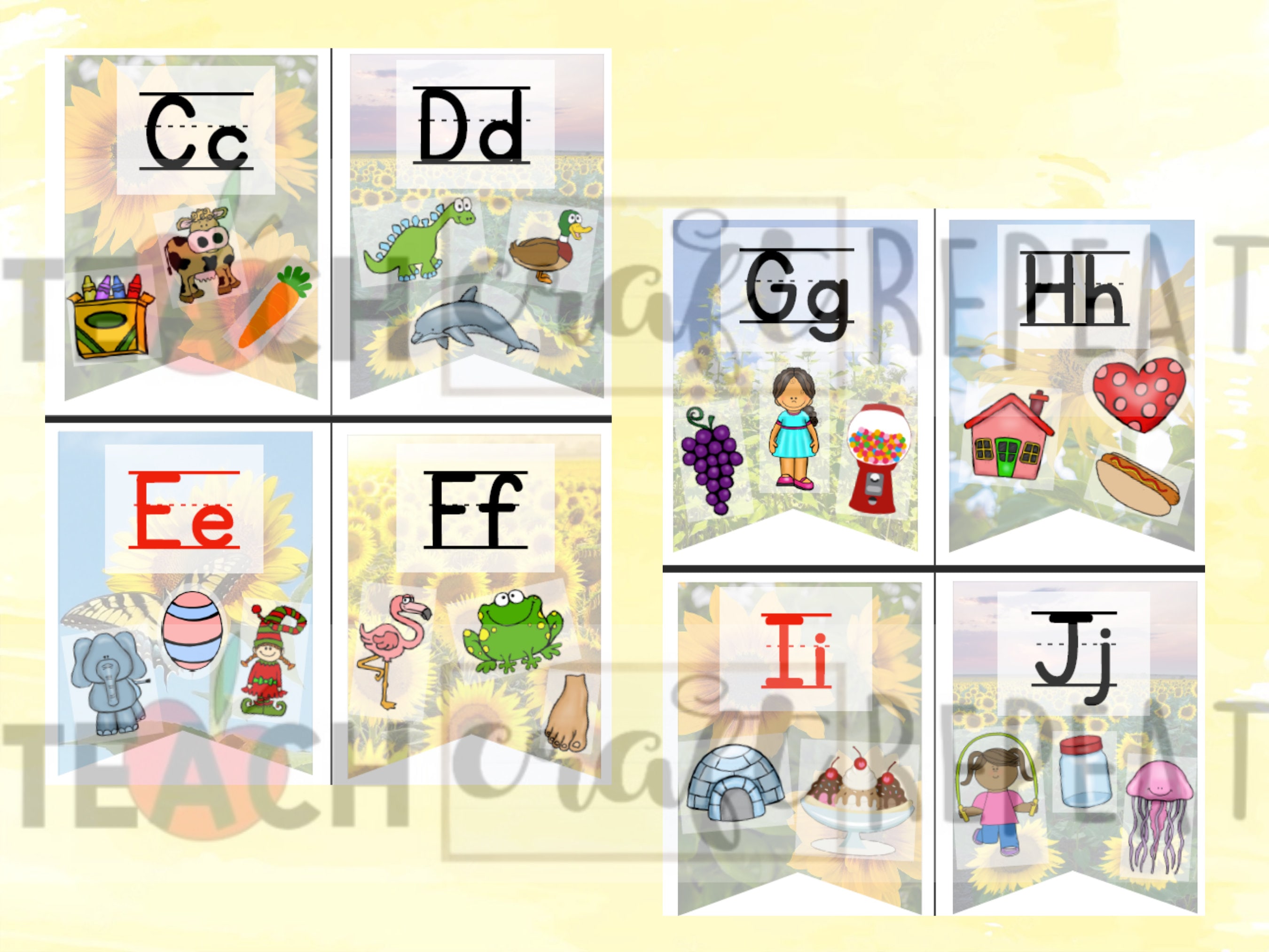 ABC Classroom Banners | Phonics Posters | Kindergarten | Primary Grades ...