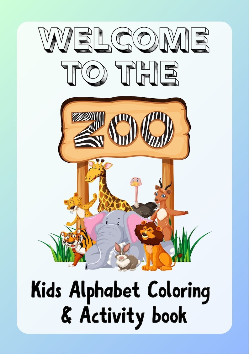 Welcome to the Zoo: a Printable ABC Coloring & Activity Book - Etsy