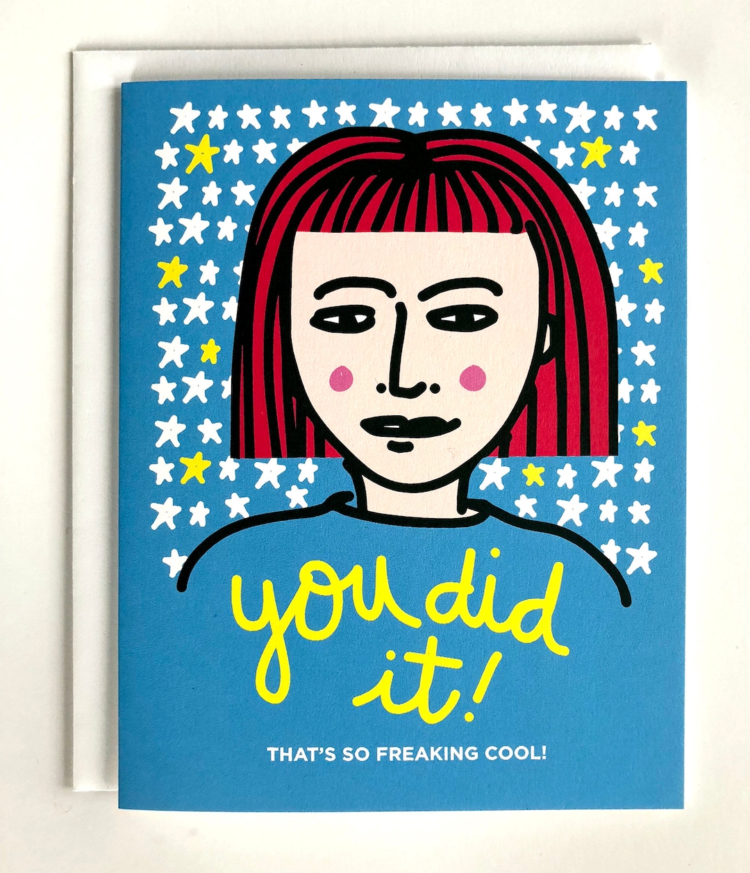 Girl Power-you Did It Illustrated Girls Greeting Card, 4.25 X 5.5 A2 ...