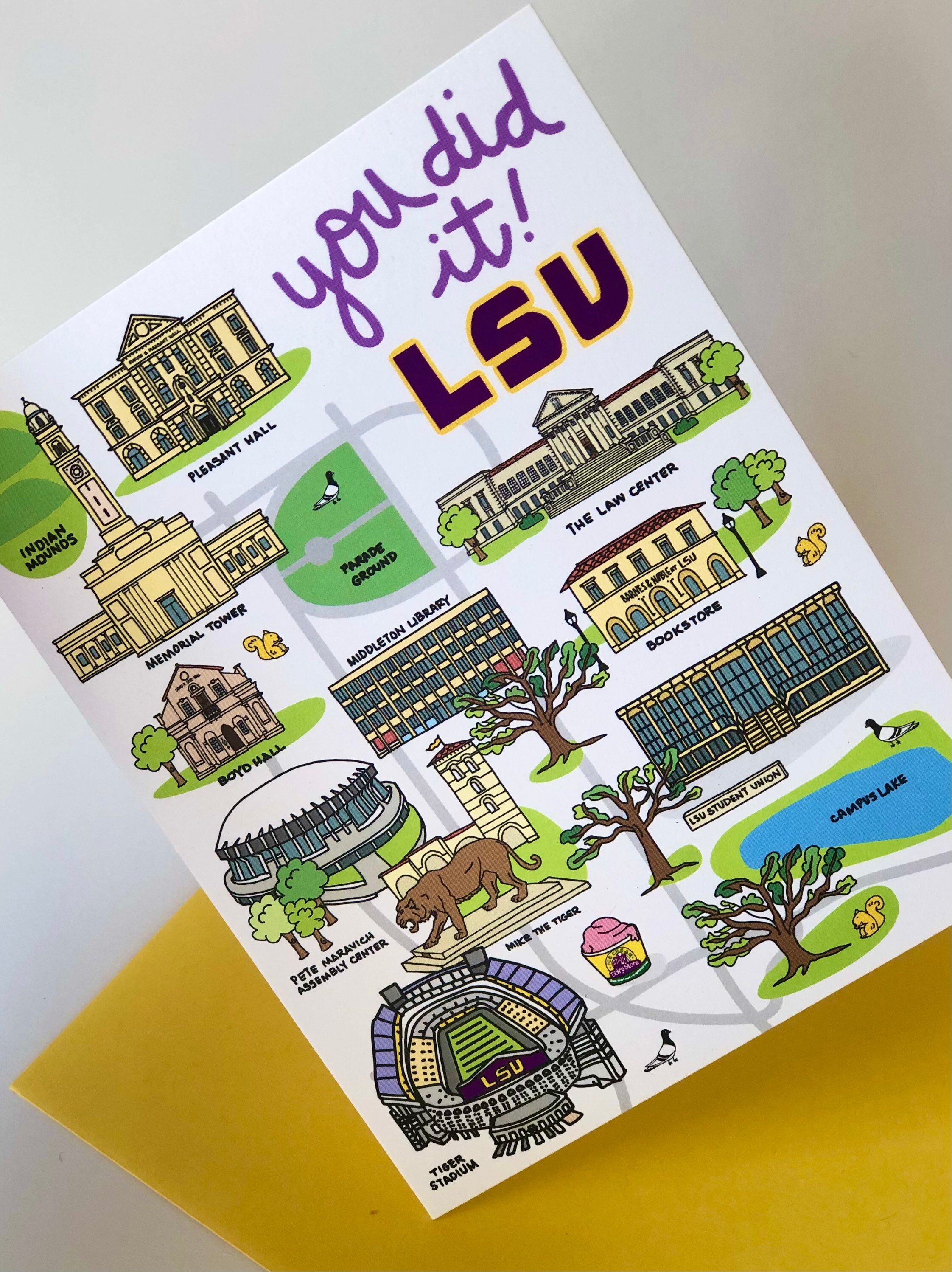 Louisiana State University You Did It Card 4.25 X 5.5 A2 - Etsy