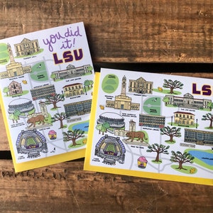 Louisiana State University You Did It Card 4.25 X 5.5 A2, LSU Campus ...