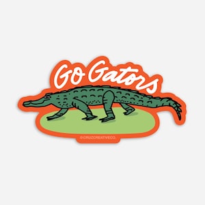 GO GATORS sticker 4” x 2”, UF Gator, vinyl sticker - Etsy 日本