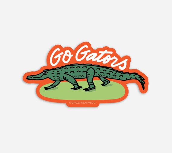 GO GATORS sticker 4 x 2 UF Gator vinyl sticker - Etsy 日本