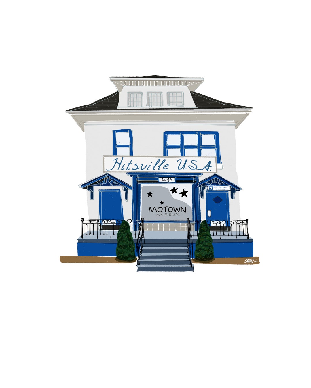 Motown Museum, 8x10 Detroit Giclée Print L Hitsville USA, Detroit ...