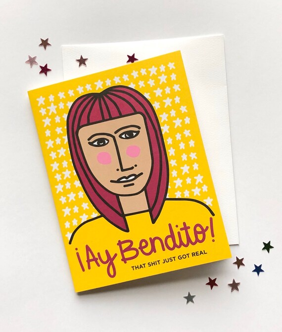 Girl Power Spanish Bilingual Ay Bendito Greeting Card - Etsy
