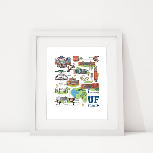 University of Florida Campus Art UF - Etsy