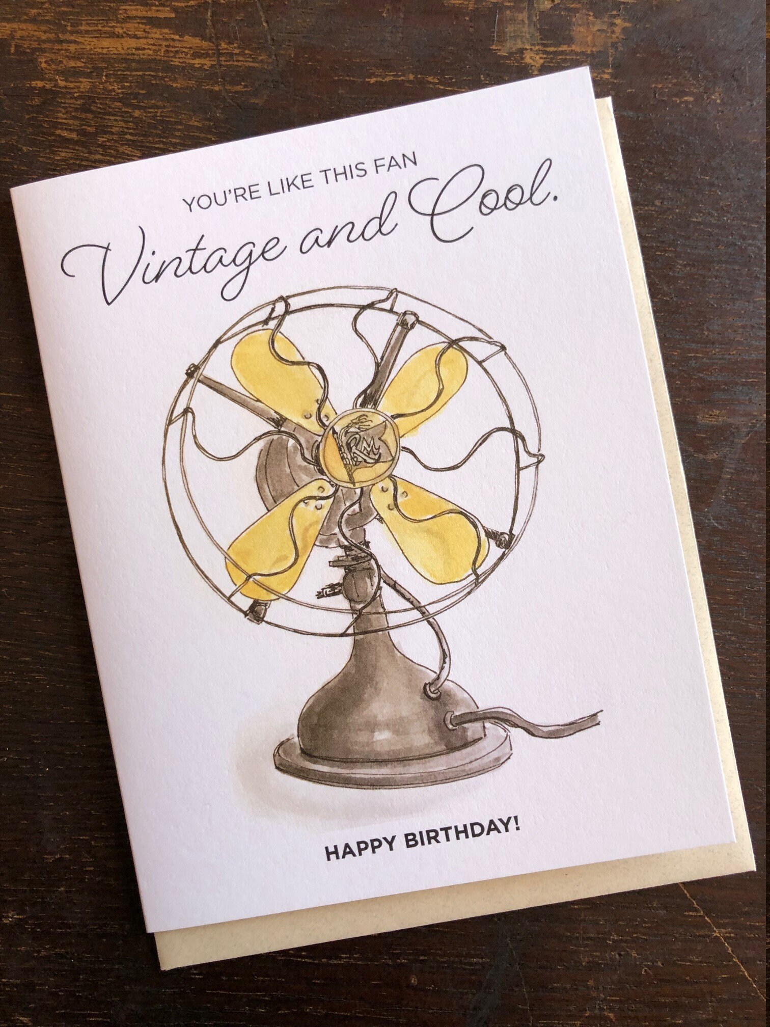Birthday Card Fan Vintage and Cool 4.25 X 5.5 Vintage - Etsy