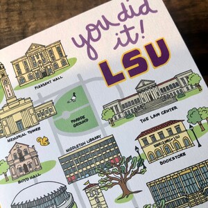 Louisiana State University You Did It Card 4.25 X 5.5 A2, LSU Campus ...