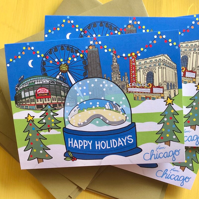 Chicago Card - Etsy