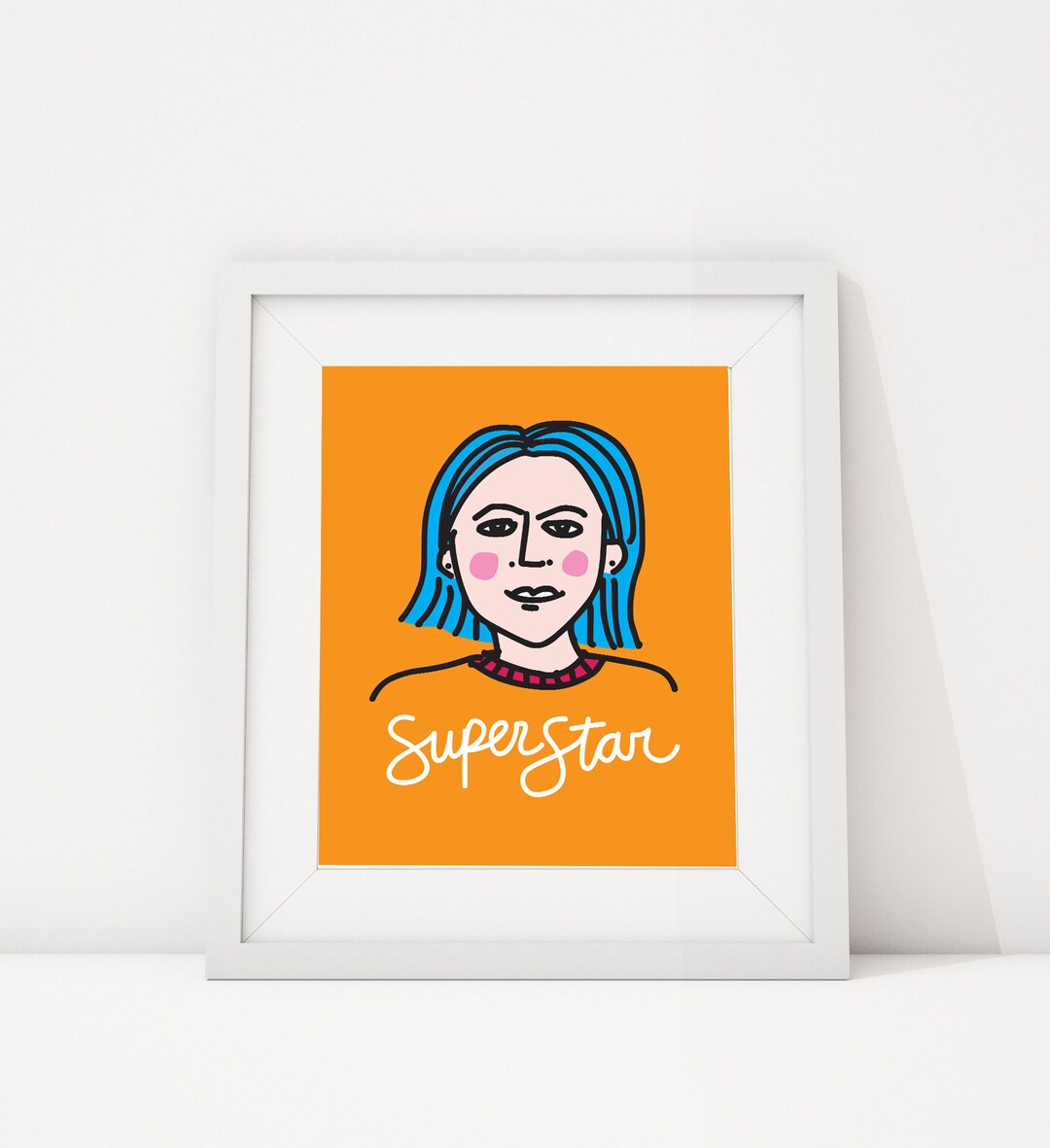 Super Star Print 8x10 Girl Power Illustration Wall Art - Etsy