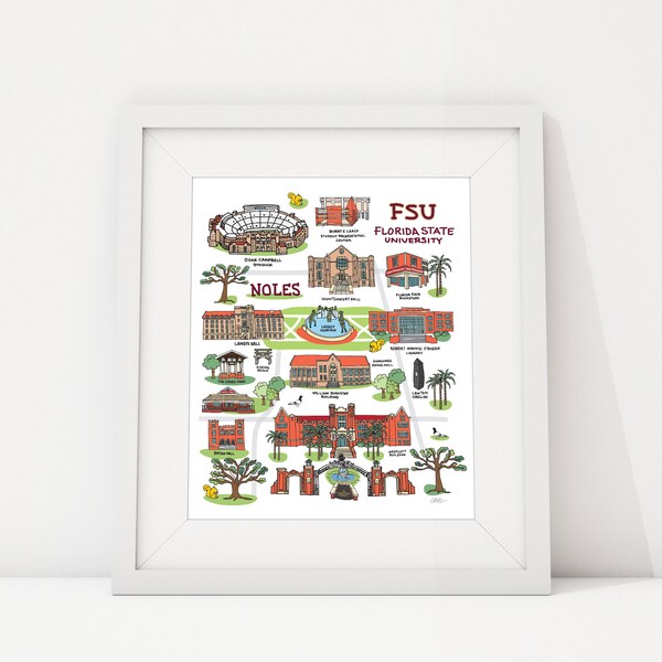 University of Florida Campus Map Print - Etsy